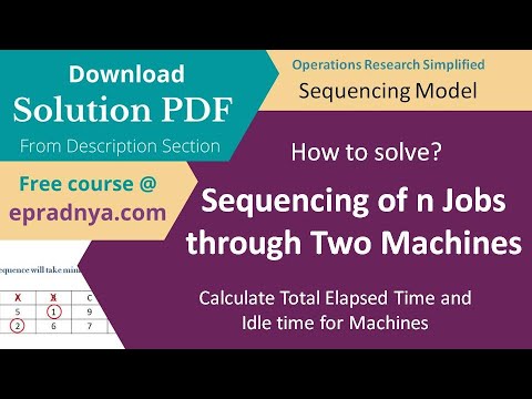 Sequencing problem in operational research | sequencing problem n jobs 2 machines | Solution PDF ...