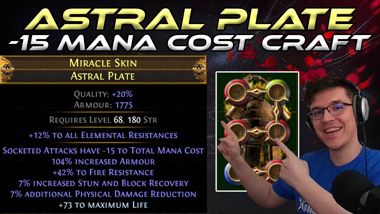 -15 Mana Cost Astral Plate - Cheap & Easy Beginner Craft - PoE For ...