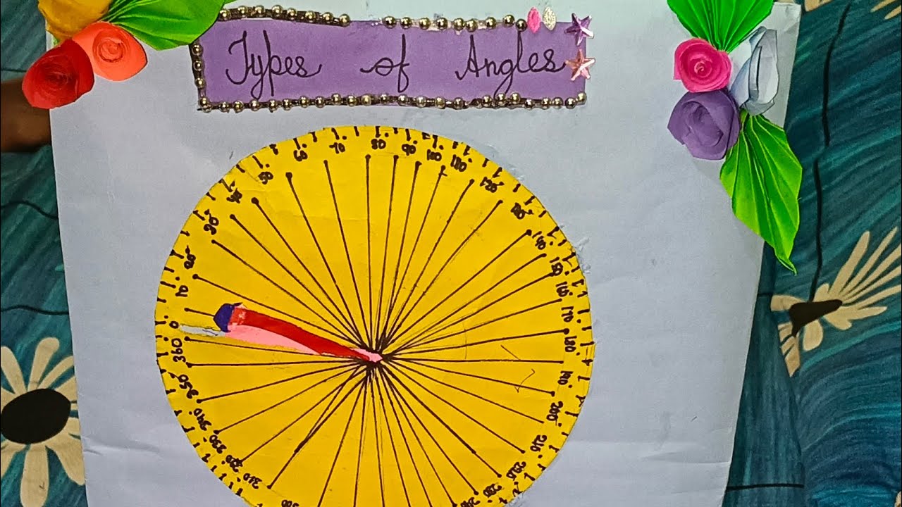 Types of angles maths project # project - YouTube