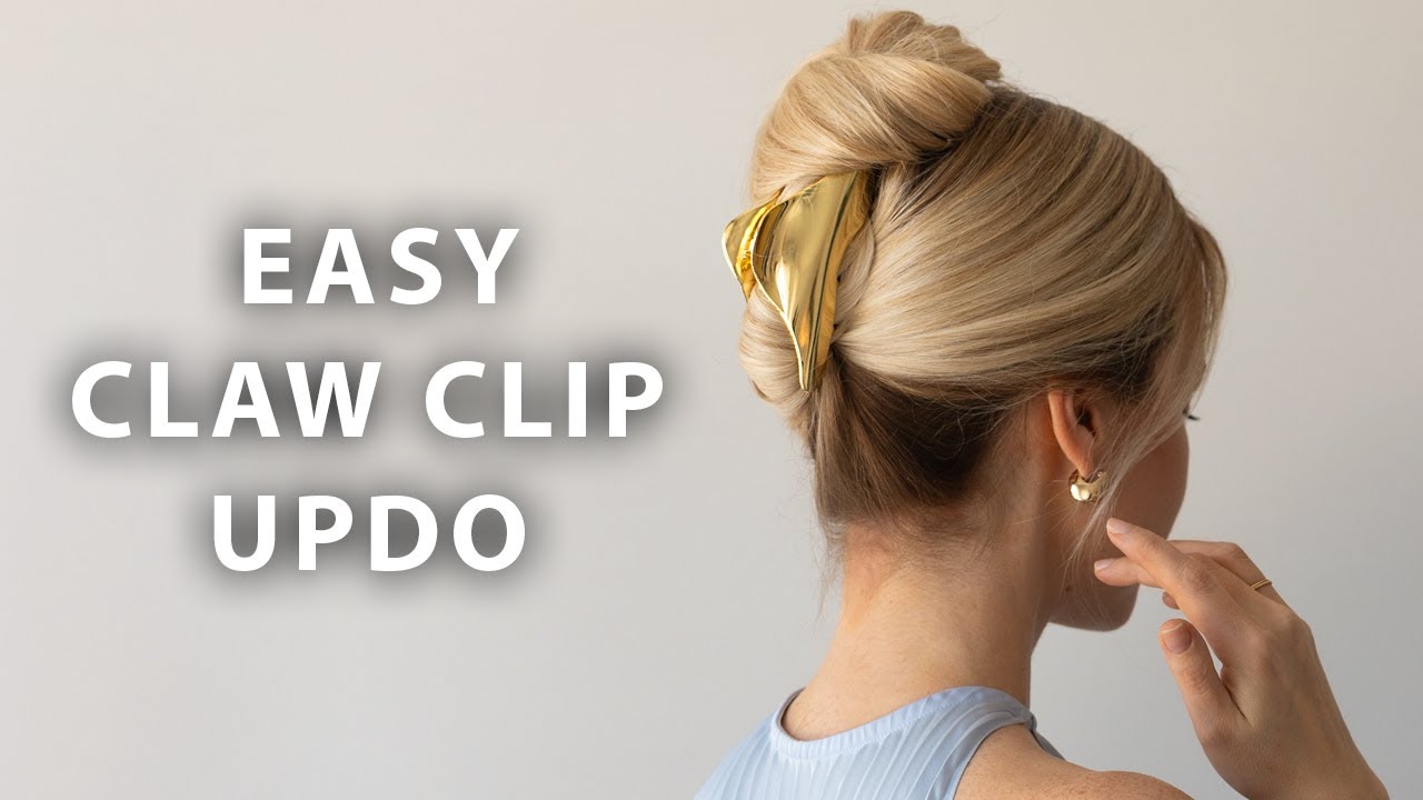 HOW TO EASY CLAW CLIP UPDO ️ Cute & Quick Hairstyle for Long or Medium ...