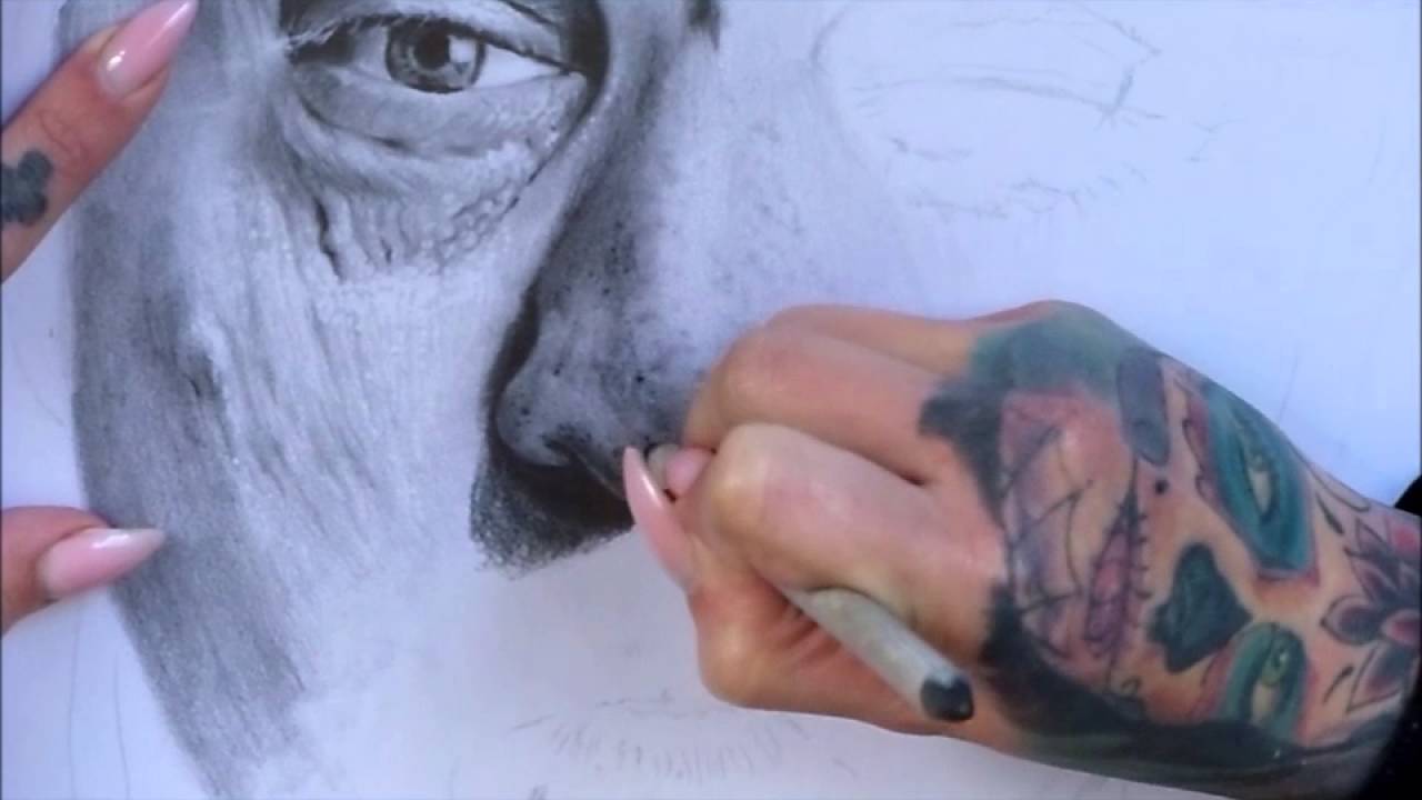 How to Draw Realistic Portrait Tutorial ( Robert De Niro) Part 2 - YouTube