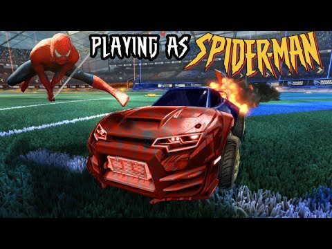 *OMG* PLAYING AS 'SPIDER-MAN' IN ROCKET LEAGUE!! CHARACTER CARS!! (EP ...