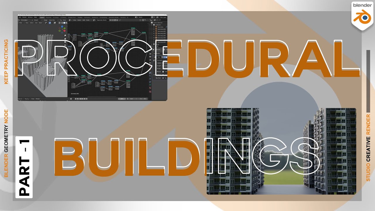 Procedural buildings generate with blender 3.0 alpha geometry node ...