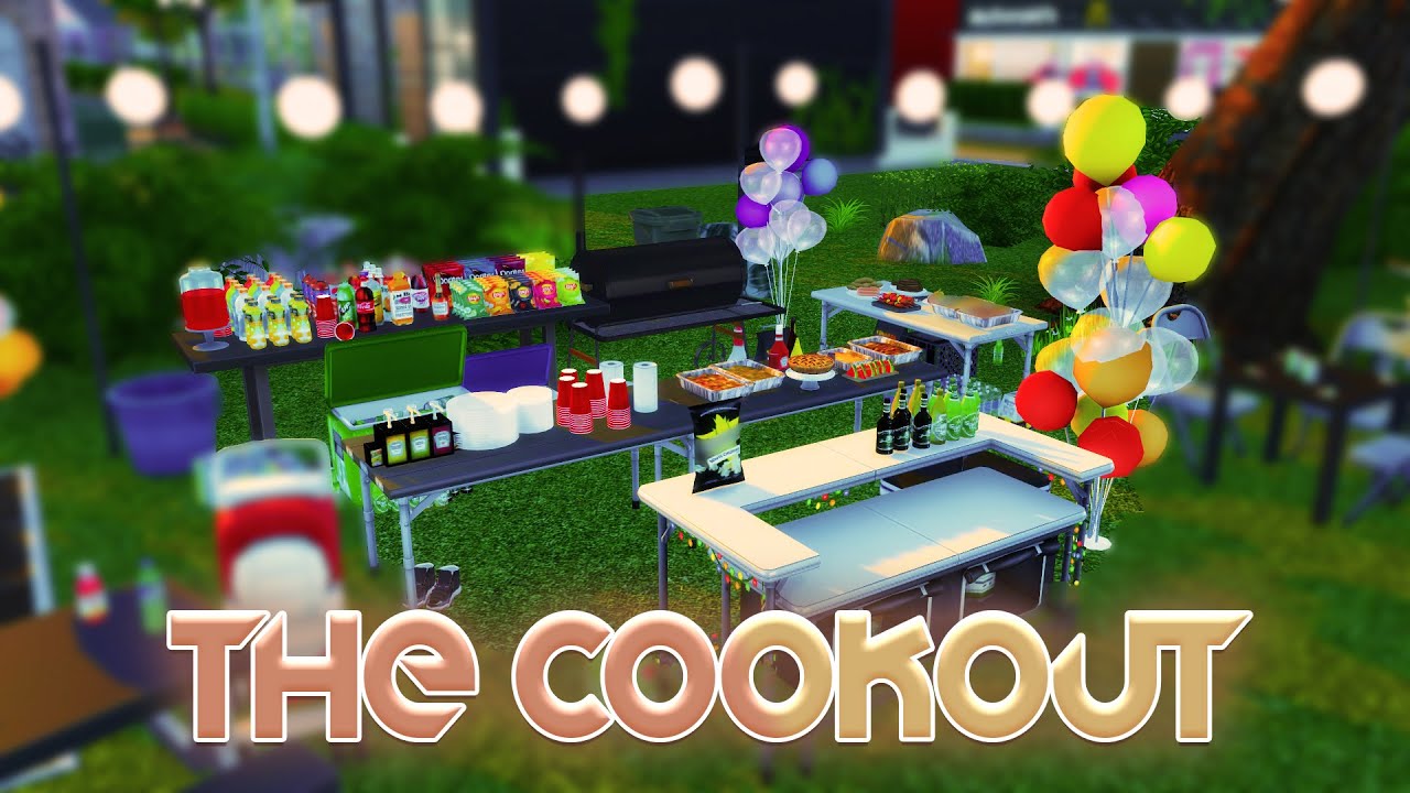 The Sims 4 // DEEcorate // The Cookout Spot 🥩 - YouTube