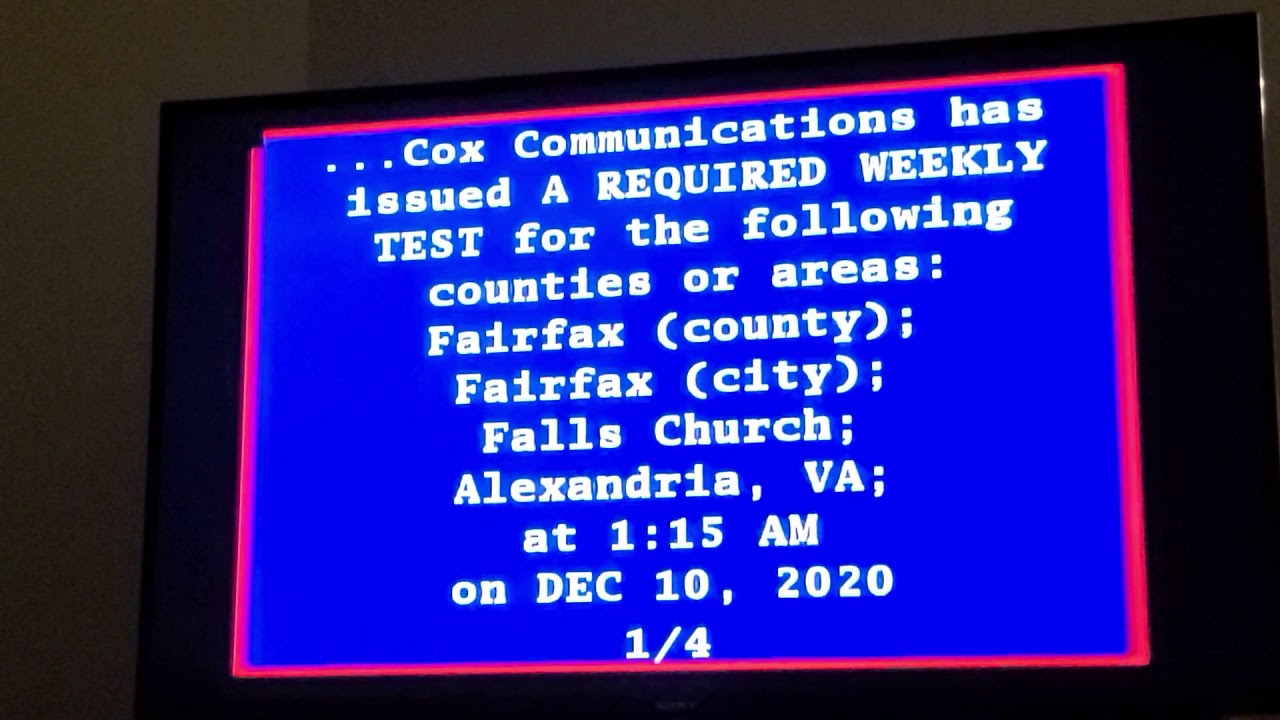 EAS # 9: Cox Communications Required Weekly Test - YouTube