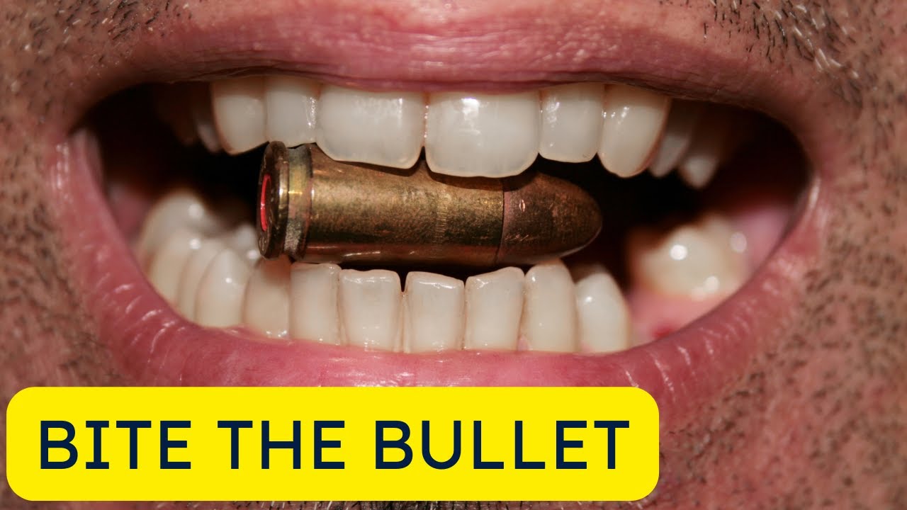 Learn Everyday English Idioms What Does Bite The Bullet Mean learn-everyday-english-idioms-what-does-bite-the-bullet-mean