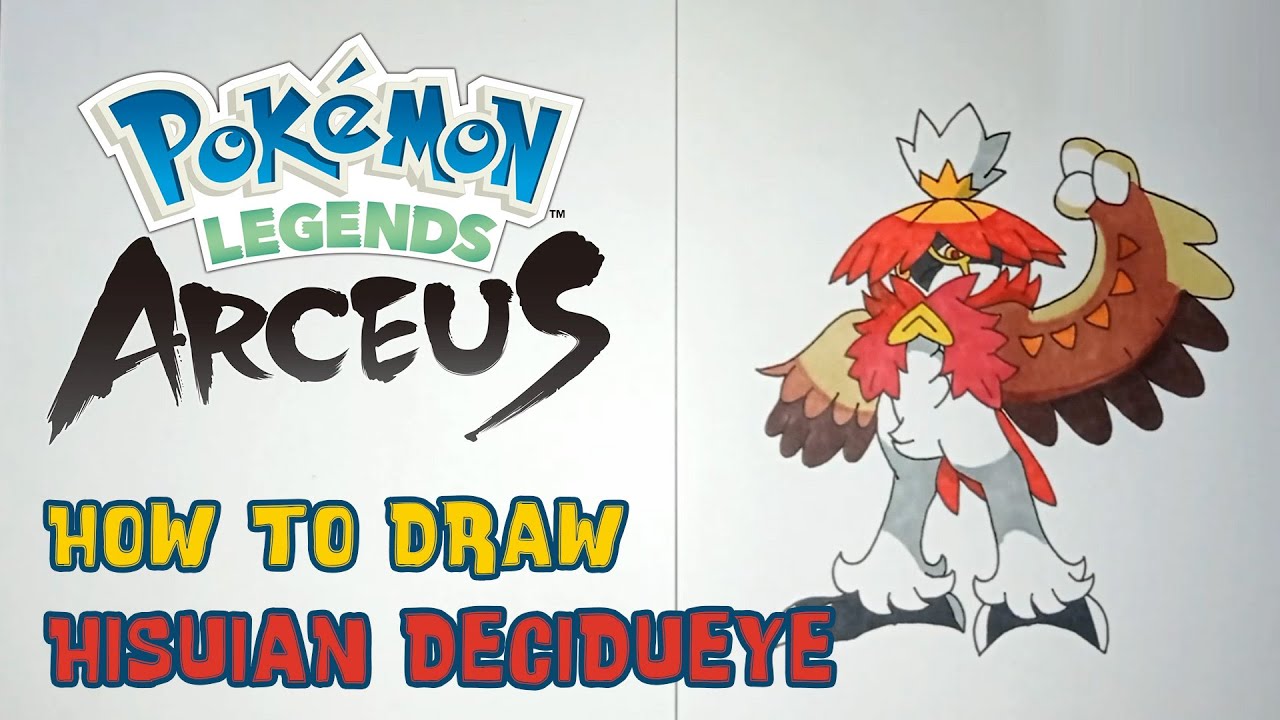 How to Draw Hisuian Decidueye - Pokemon Legends Arceus - YouTube