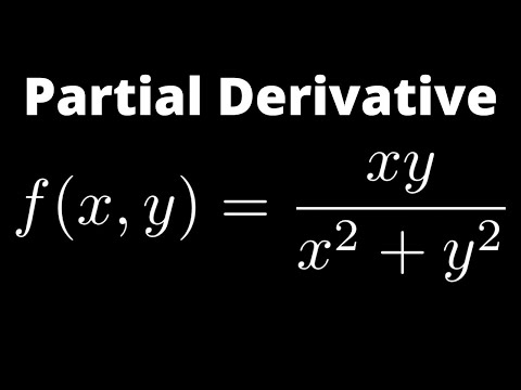 Partial Derivative of f(x, y) = xy/(x^2 + y^2) with Quotient Rule - YouTube