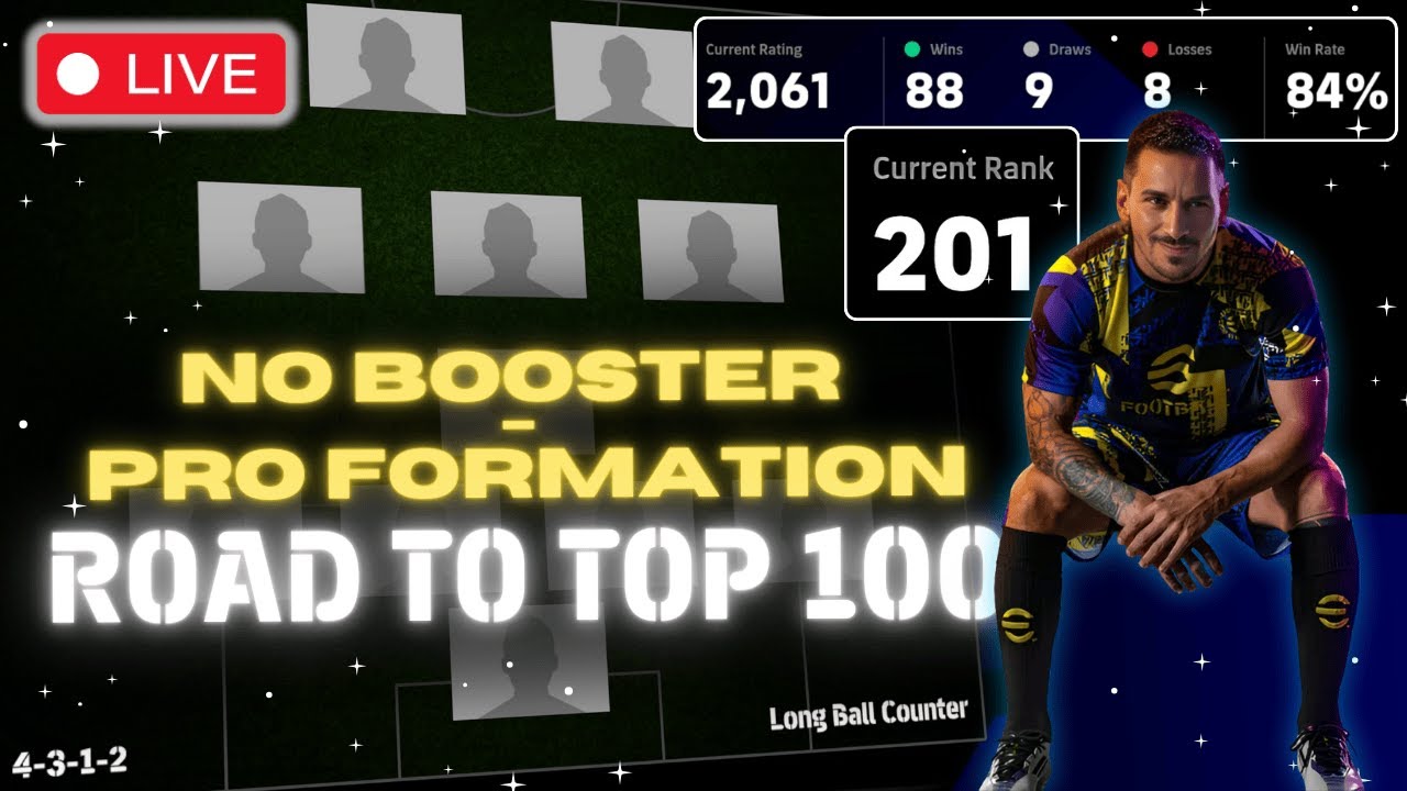 With NO Booster and a NEW PRO Formation into the TOP 100 of eFootball ...