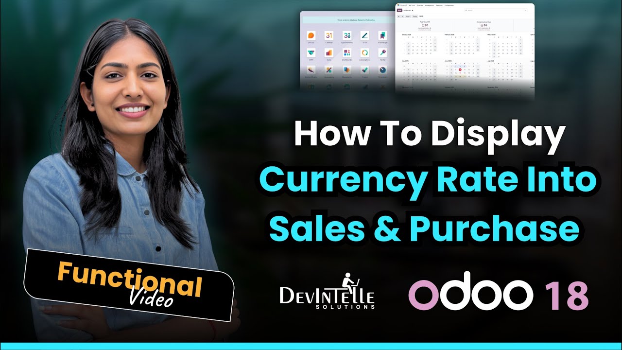 How To Display Currency Rate Into Sales & Purchase In Odoo - YouTube