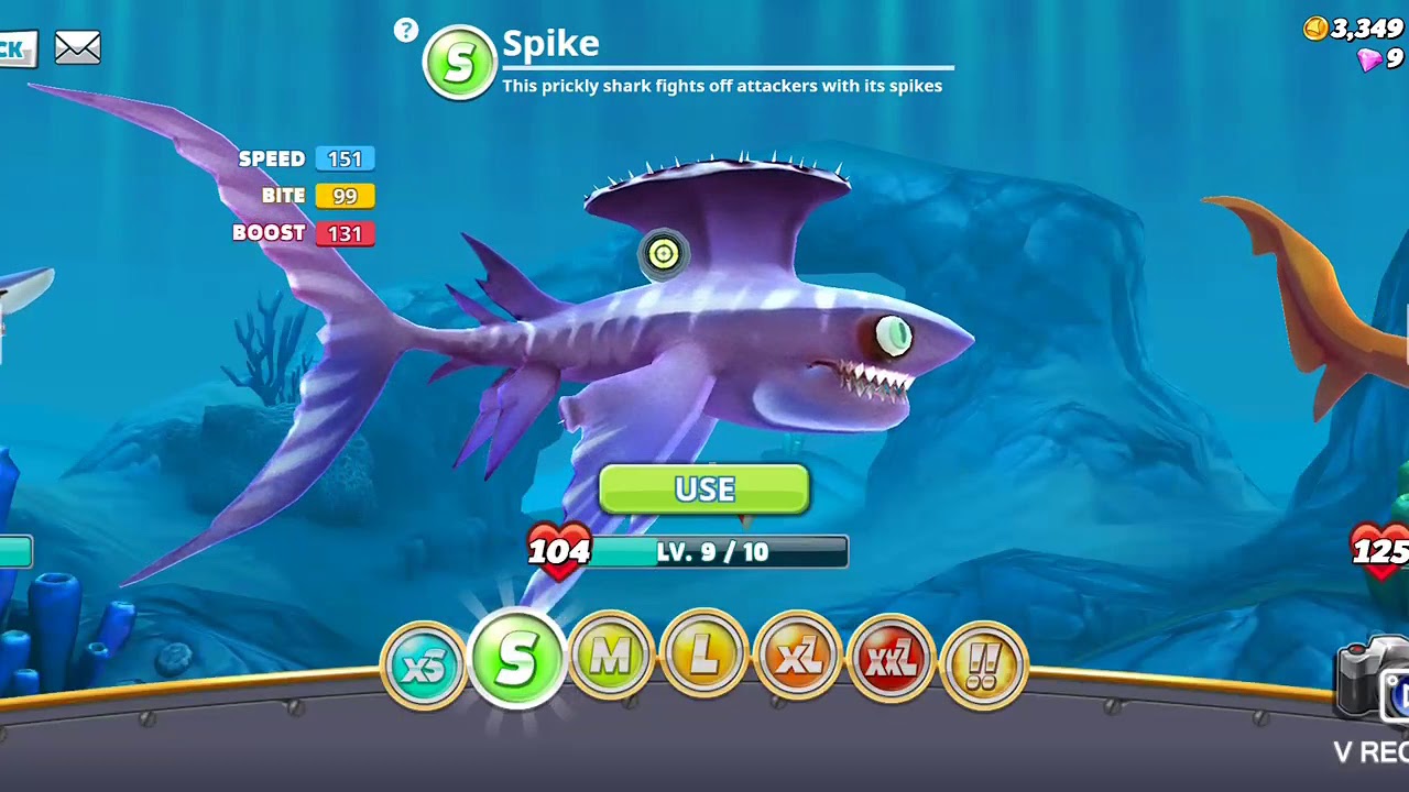 Spike gameplay hungry shark world - YouTube