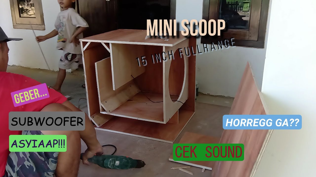 Box speaker mini scoop || 15 inch fullrange suara mantap - YouTube