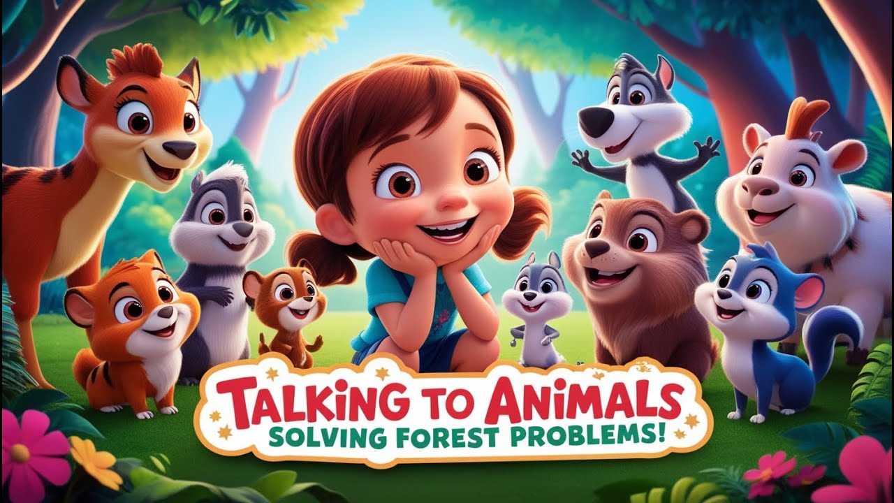 Little Girl Talks to Animals | Disney-Inspired 3D Cartoon - YouTube