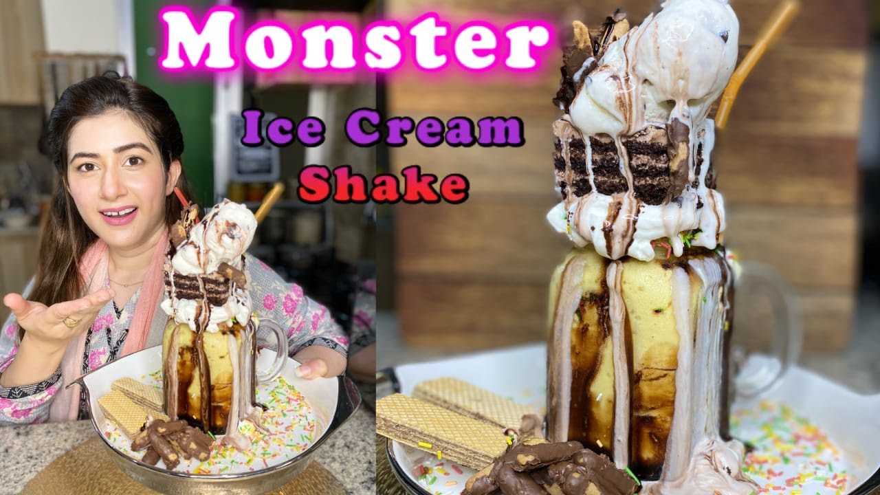 Monster Ice Cream Shake Recipe | Mango Ice Cream Shake | Summer Drink ...