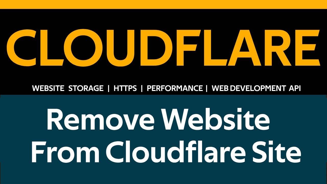 How To Remove Website Domain From Cloud Flare Site Delete Website In Cloud Flare - YouTube