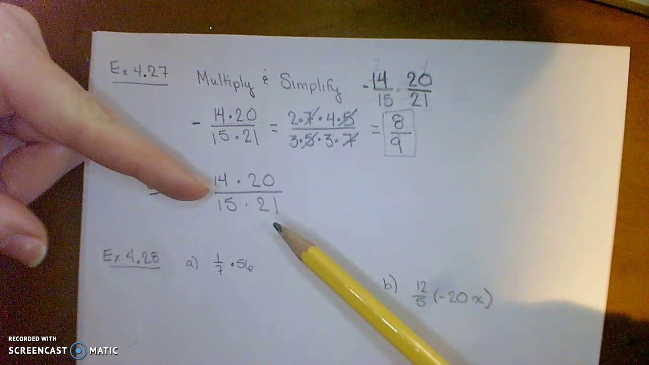 MATH 085 - 4.2 Part 2 - Multiply Fractions - YouTube
