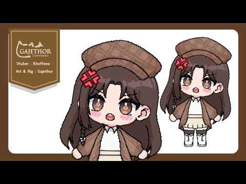 Live2d showcase 】 @Khoffeee Chibi Pixel Vtuber - YouTube