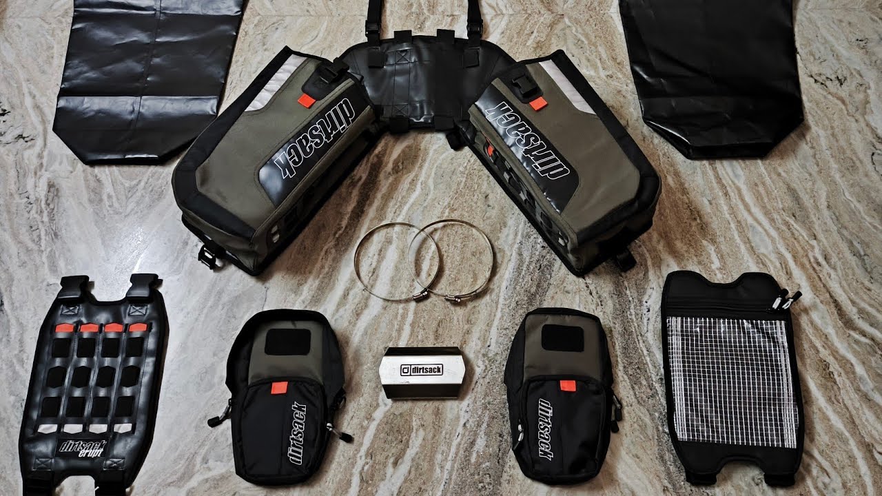DirtSack Rackless Erupt V2 Soft Luggage System | KTM ADV 390 - YouTube