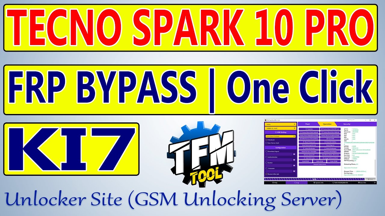 Tecno Spark 10 Pro (KI7) FRP Bypass By TFM Tool - YouTube