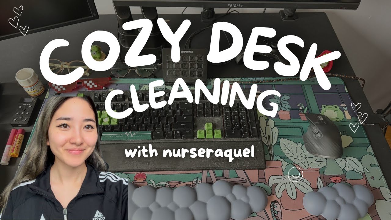 Clean my desk/stream setup with me - YouTube