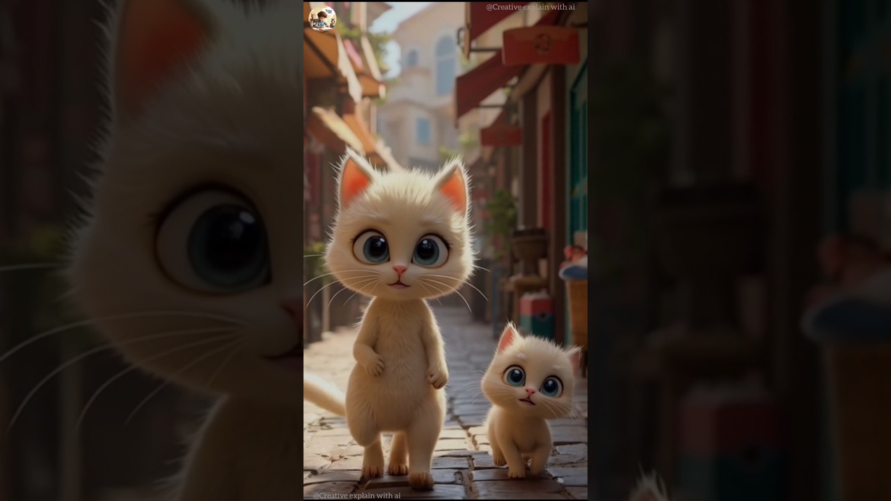 Cute cat and dog's lovely friendship 🥰 || Creative explain with ai #cute #educational - YouTube