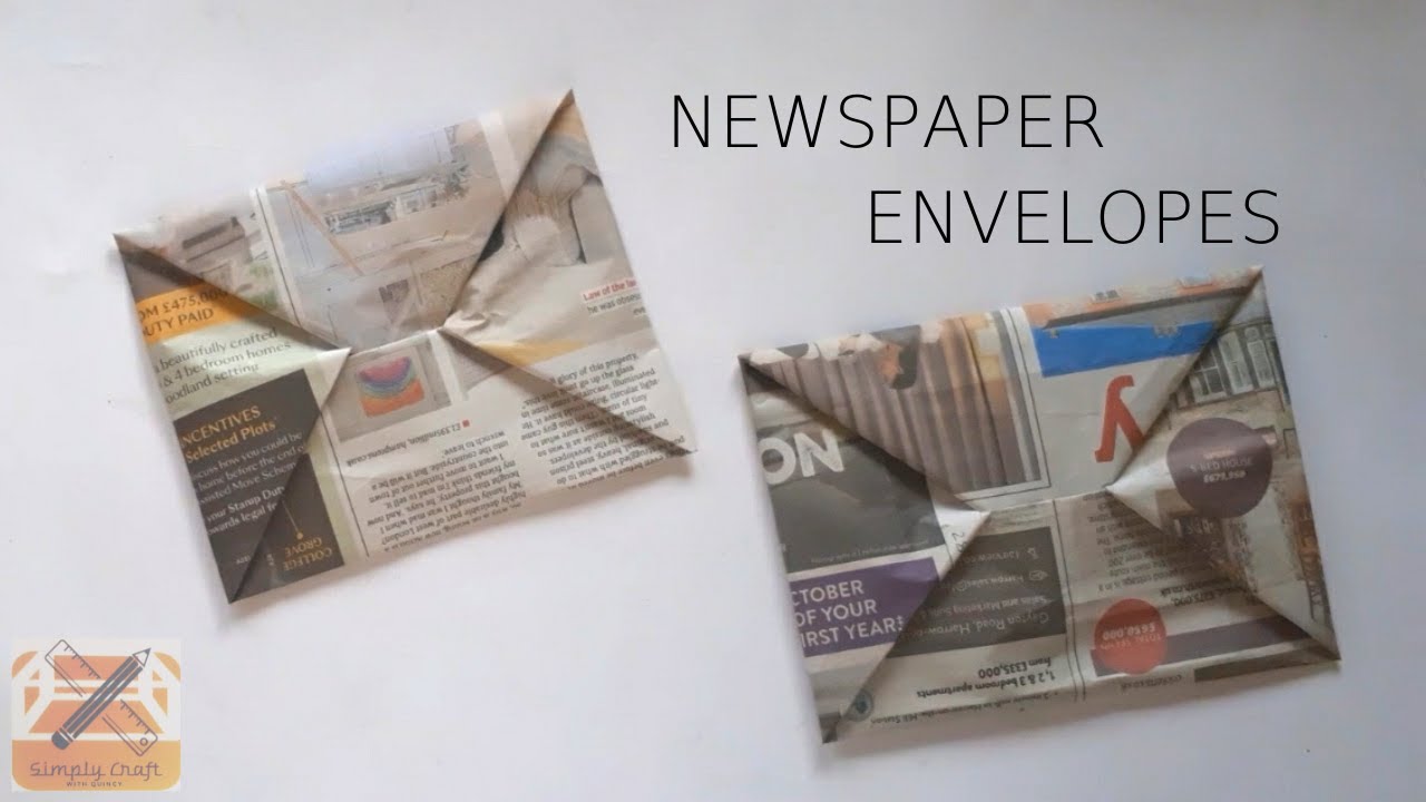 How To Make Newspaper Envelopes | Best Out Of Waste | Easy N Quick ...