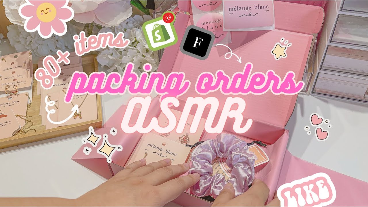 asmr packing orders real time (edited) | small business, no music, no ...