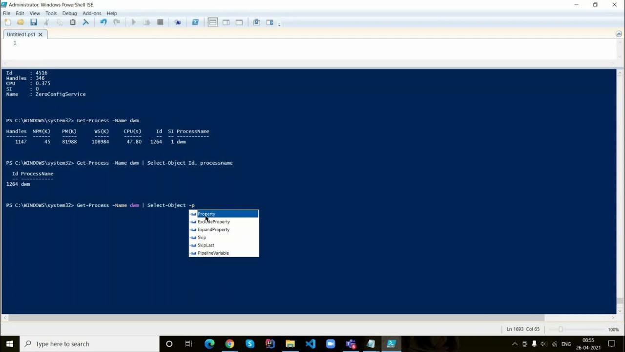 PowerShell: 2) Discussion about Get Process Cmdlet - YouTube