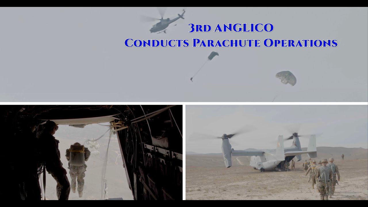 BROLL | 3rd ANGLICO Conducts Parachute Operations - YouTube