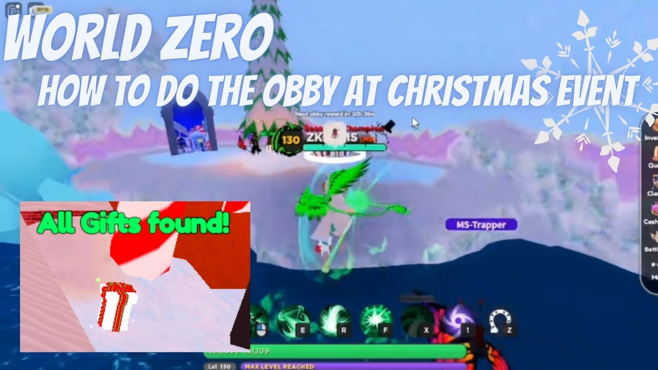 [World Zero] How to do the obby on CHRISTMAS UPDATE + Gift Location ...