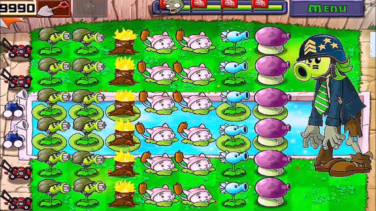 PVZ Gameplay | Adventure Pool | Level! 7/8 Completed Full HD Gameplay ...