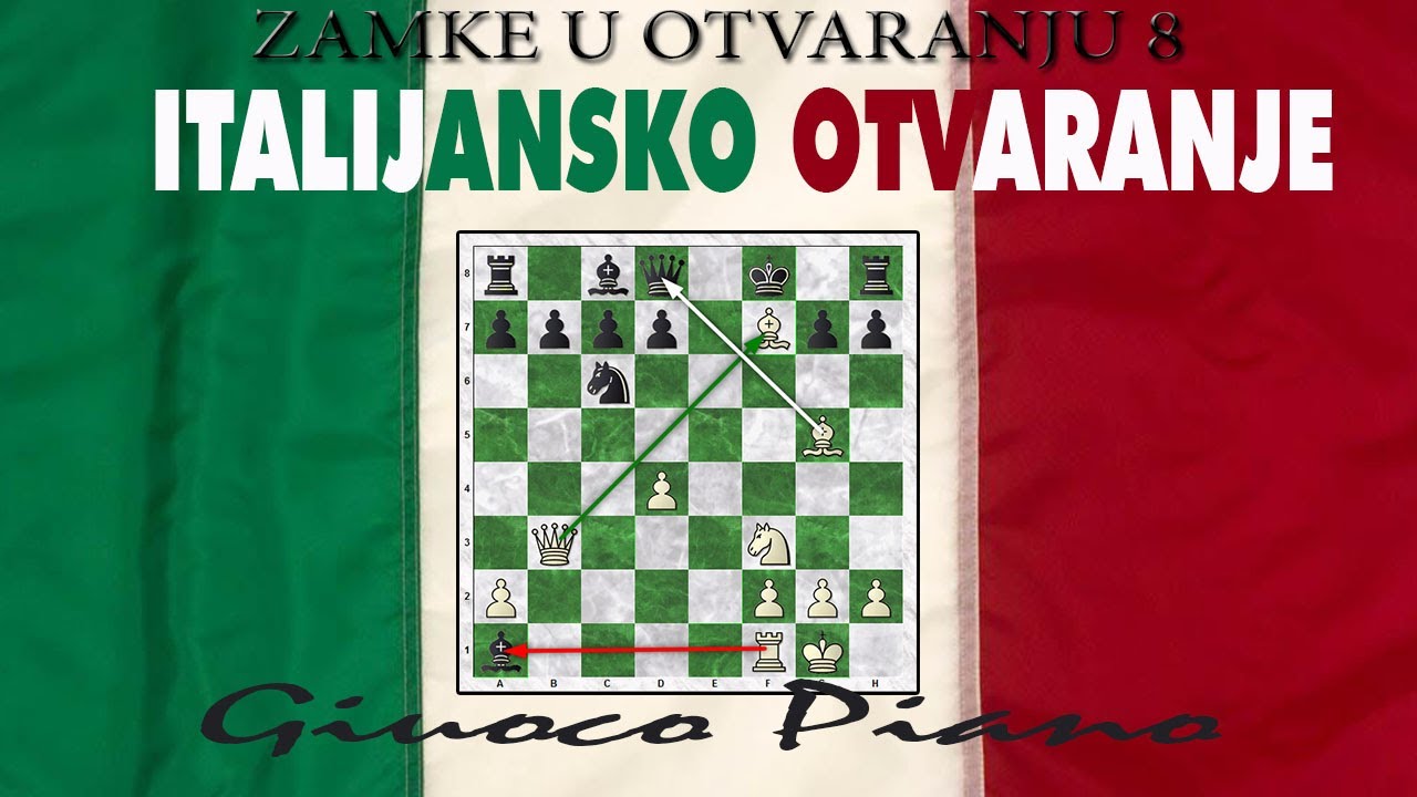 Zamke u otvaranju 8 | ITALIJANSKO OTVARANJE | Giuoco Piano | - YouTube