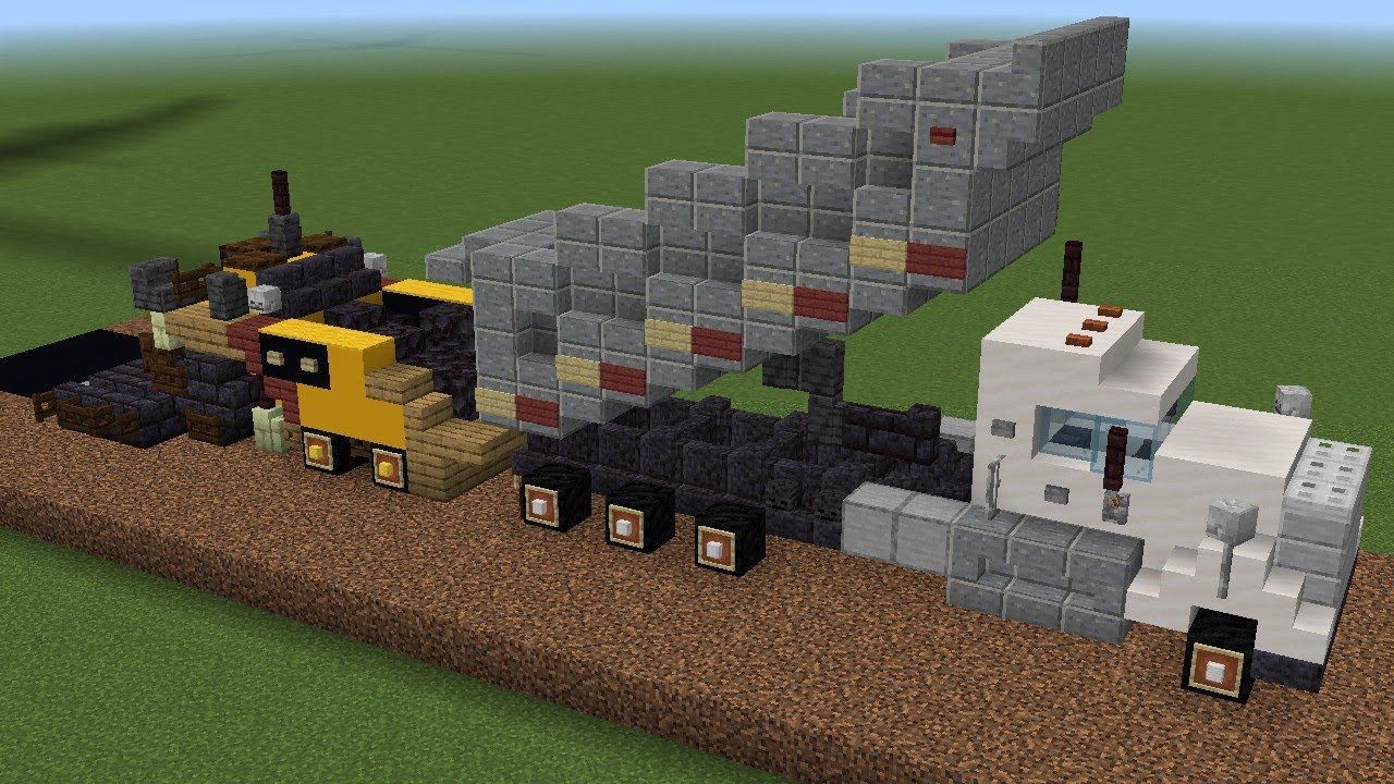 Minecraft Road Paver with Dump Truck Tutorial - YouTube