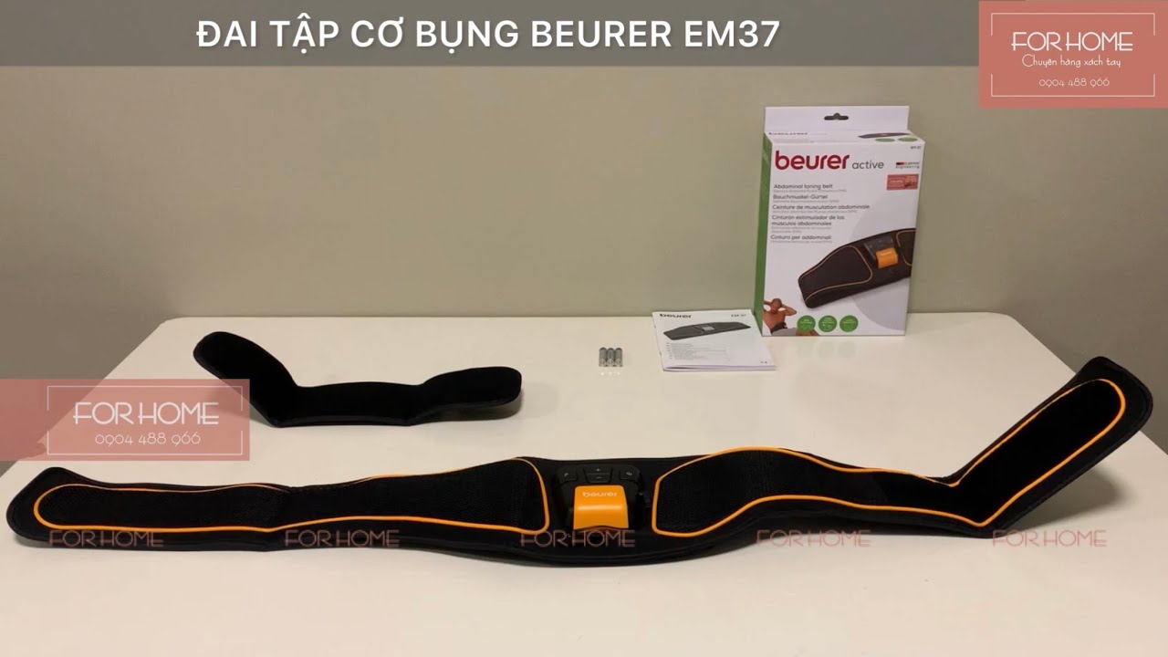 [ForHome] Đai tập cơ bụng BEURER EM37 - YouTube