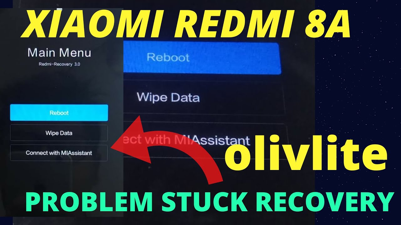 XIAOMI REDMI 8A (olivelite) PROBLEM STUCK RECOVERY KADANG STUCK LOGO ...