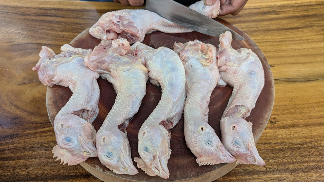 Fried Chicken Head Recipe | Spicy Chicken Neck and Liver | Braised ...