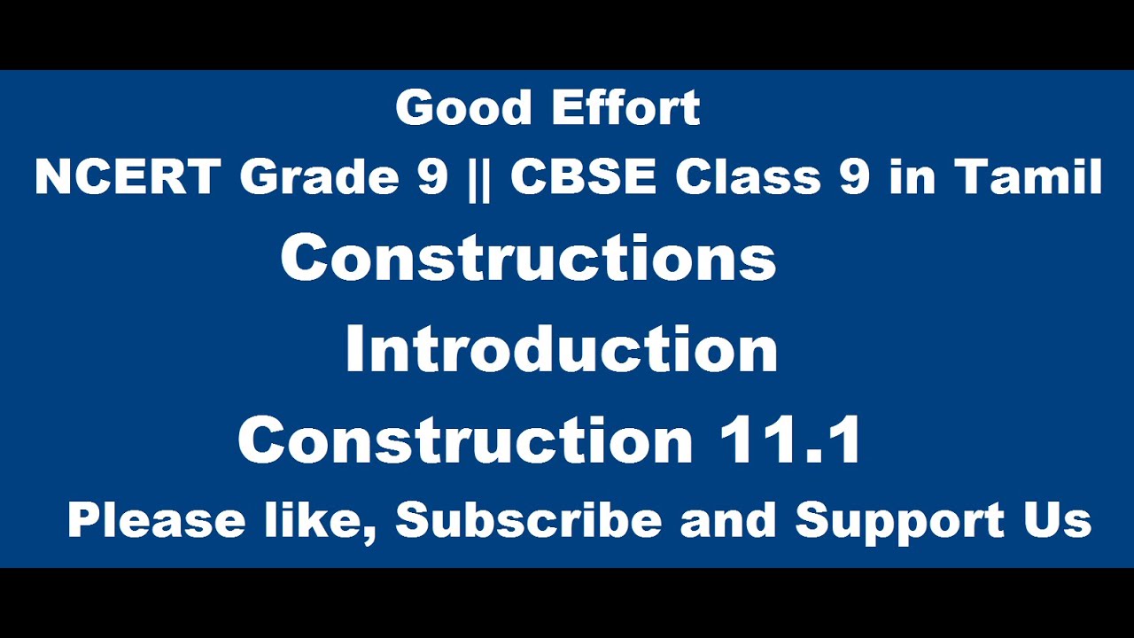 NCERT Grade 9 || CBSE Class 9 - Constructions || Introduction ...