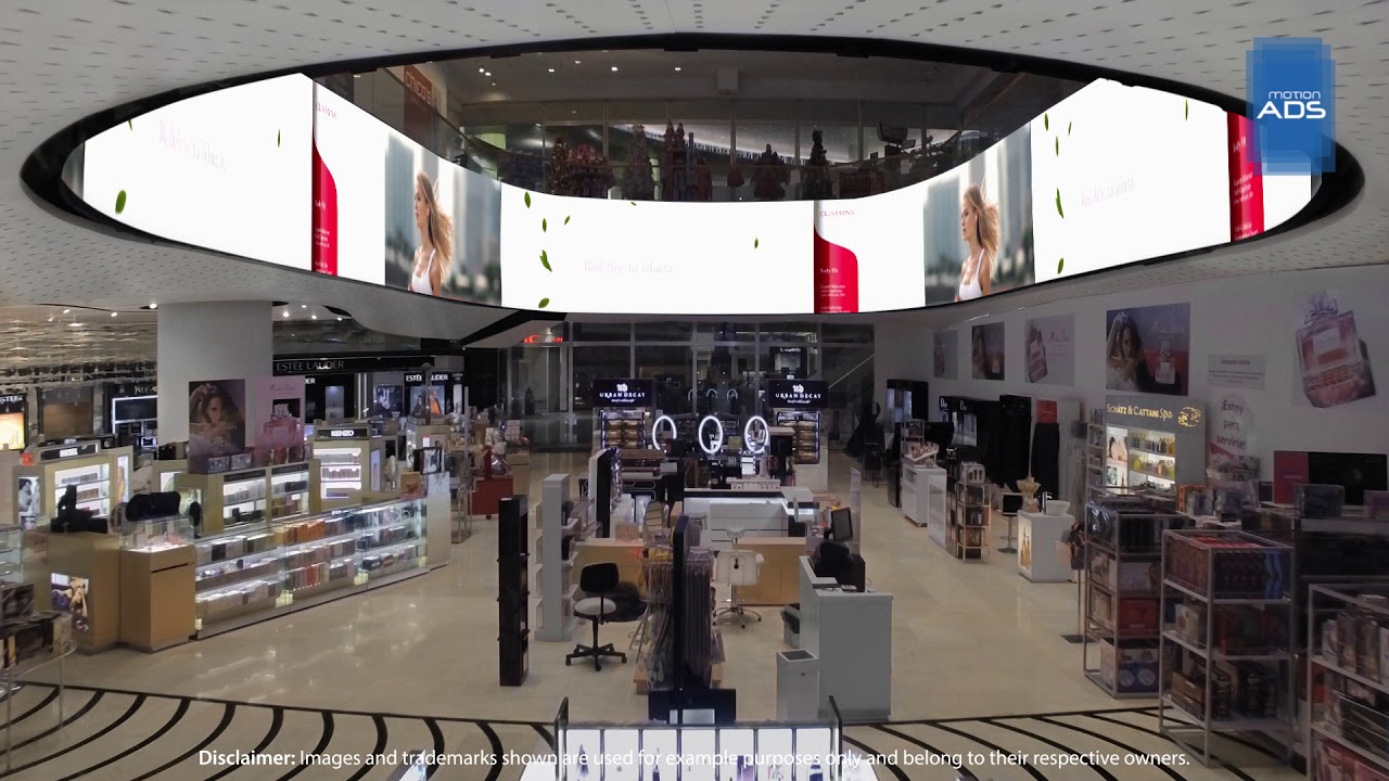 360º Led Display Clarins by Motion ADS - YouTube