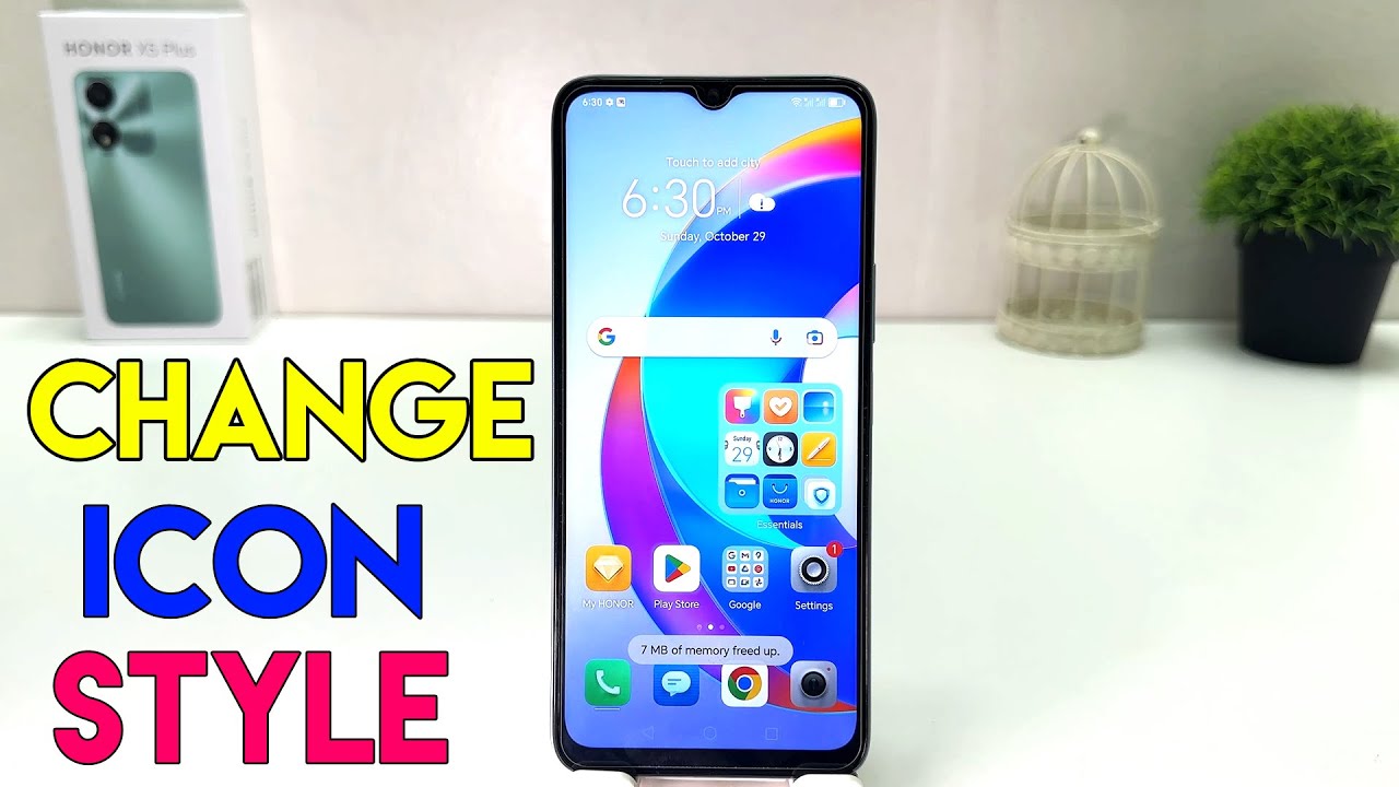 How to change icon style in Honor X5 Plus - YouTube