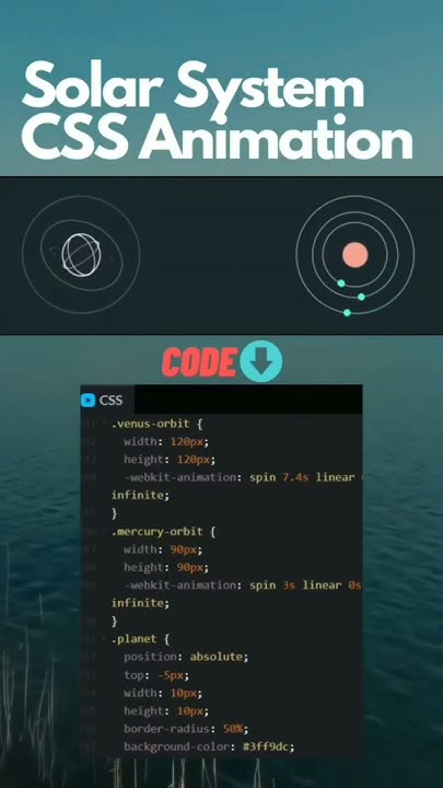 Solar System Css Animation Code Codingin17 Css Shorts Youtube