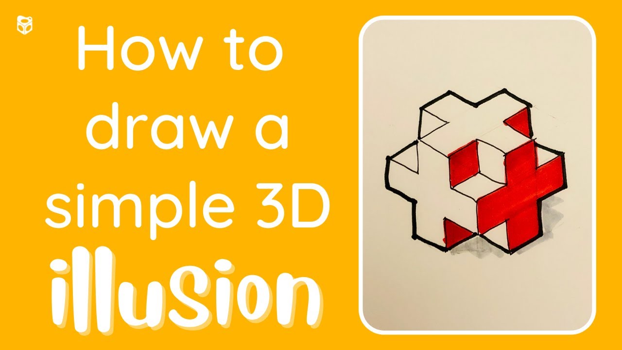How to make a 3d optical illusion drawing. Easy step by step tutorial ...