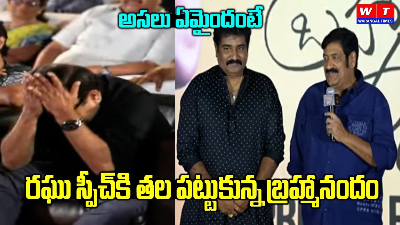 Comedian Raghu Speech At BrahmaAnandam Pre Release Event - YouTube