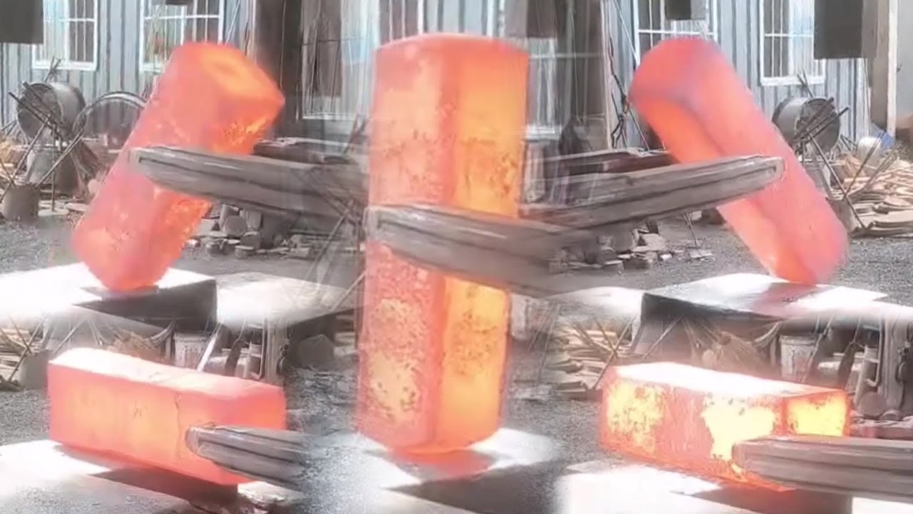 How To Forge Round Steel Billet Into Any Shape Using A Forging Hammer ...