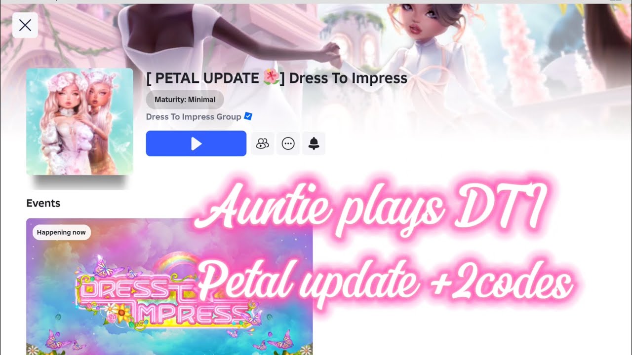 Auntie plays DTI - PETAL UPDATE!🌸+ 2 new codes! PlayBriePlayz - YouTube