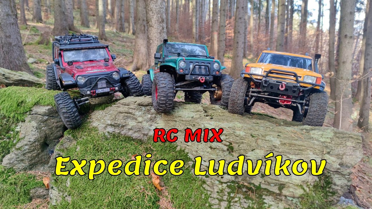 241103 RC expedition Ludvíkov (Absima Sherpa, 2x Axial III BC) - YouTube