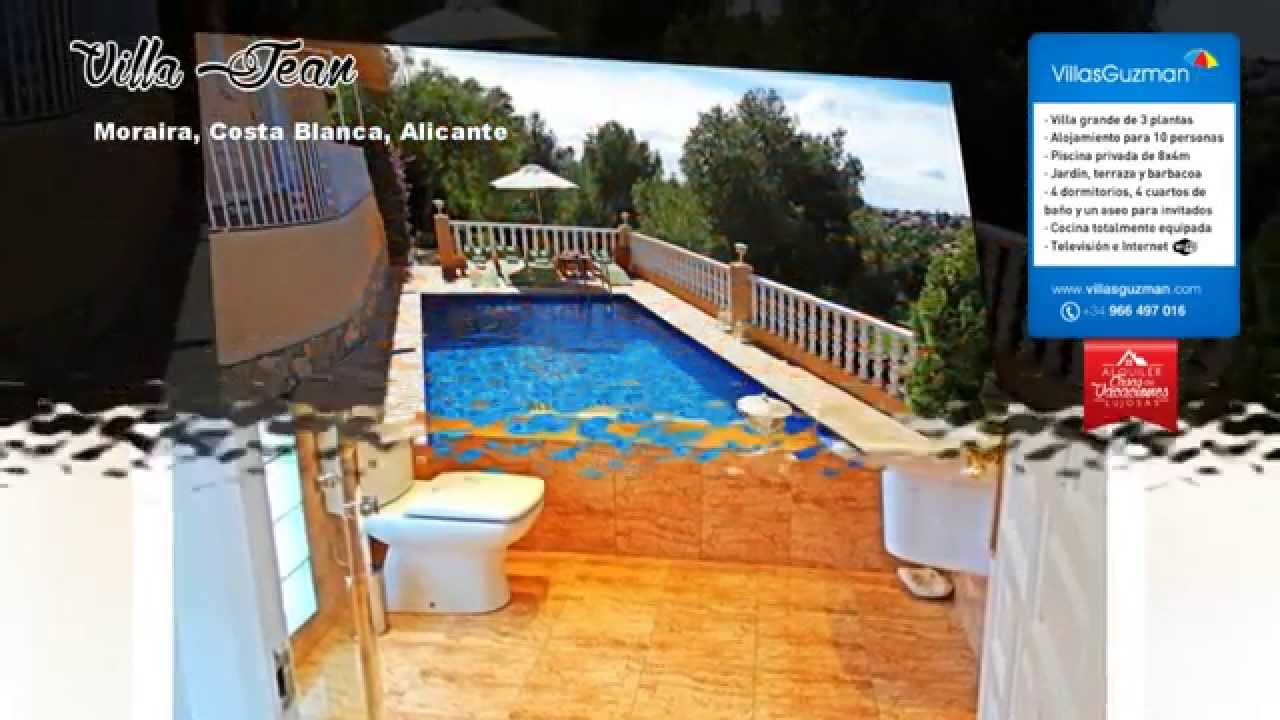 Alquiler villas, Moraira, Costa Blanca, villa Jean - YouTube