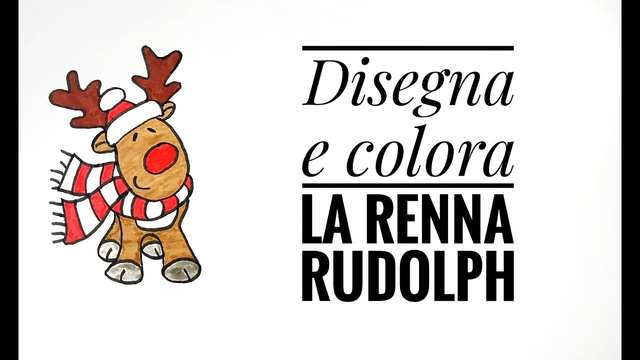 Disegna e colora la renna Rudolph - YouTube