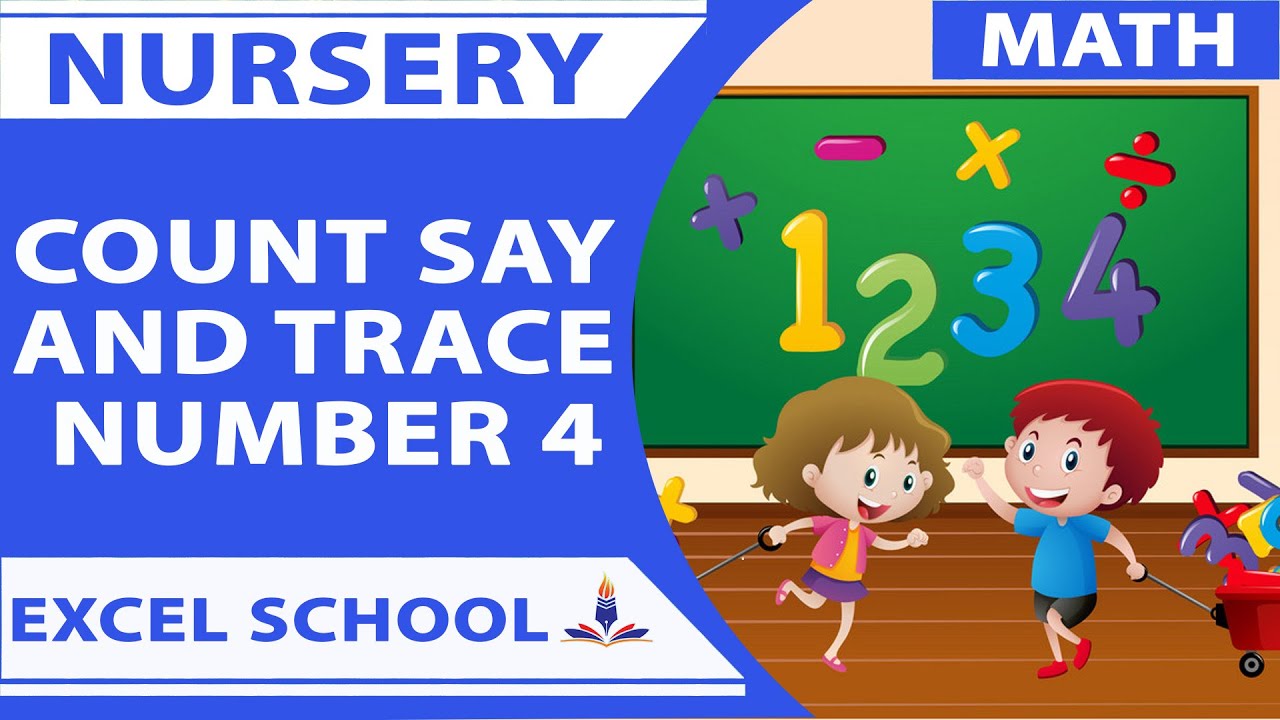 Class Nursery | Mathematics | Page 16 | Count say and trace number 4 ...