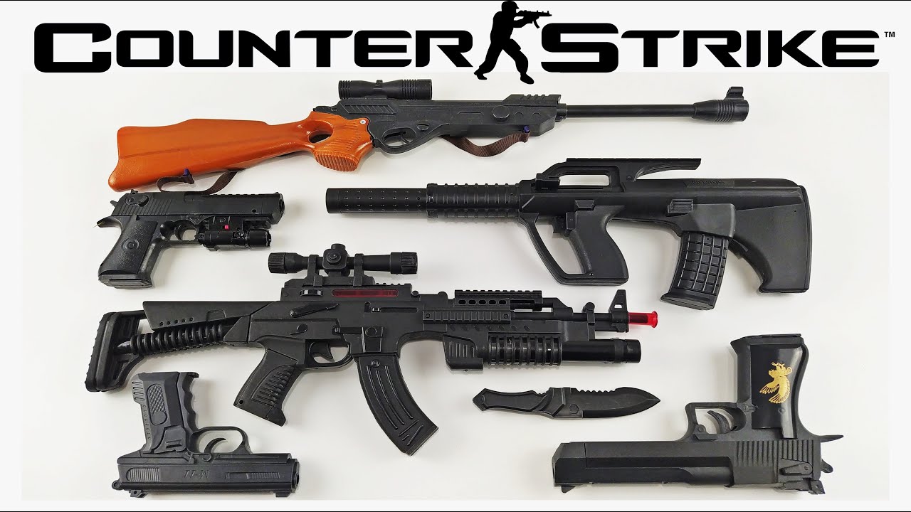 Counter Strike Weapons !! AWP - Steyr AUG - M4A4 - FN Five Seven ...