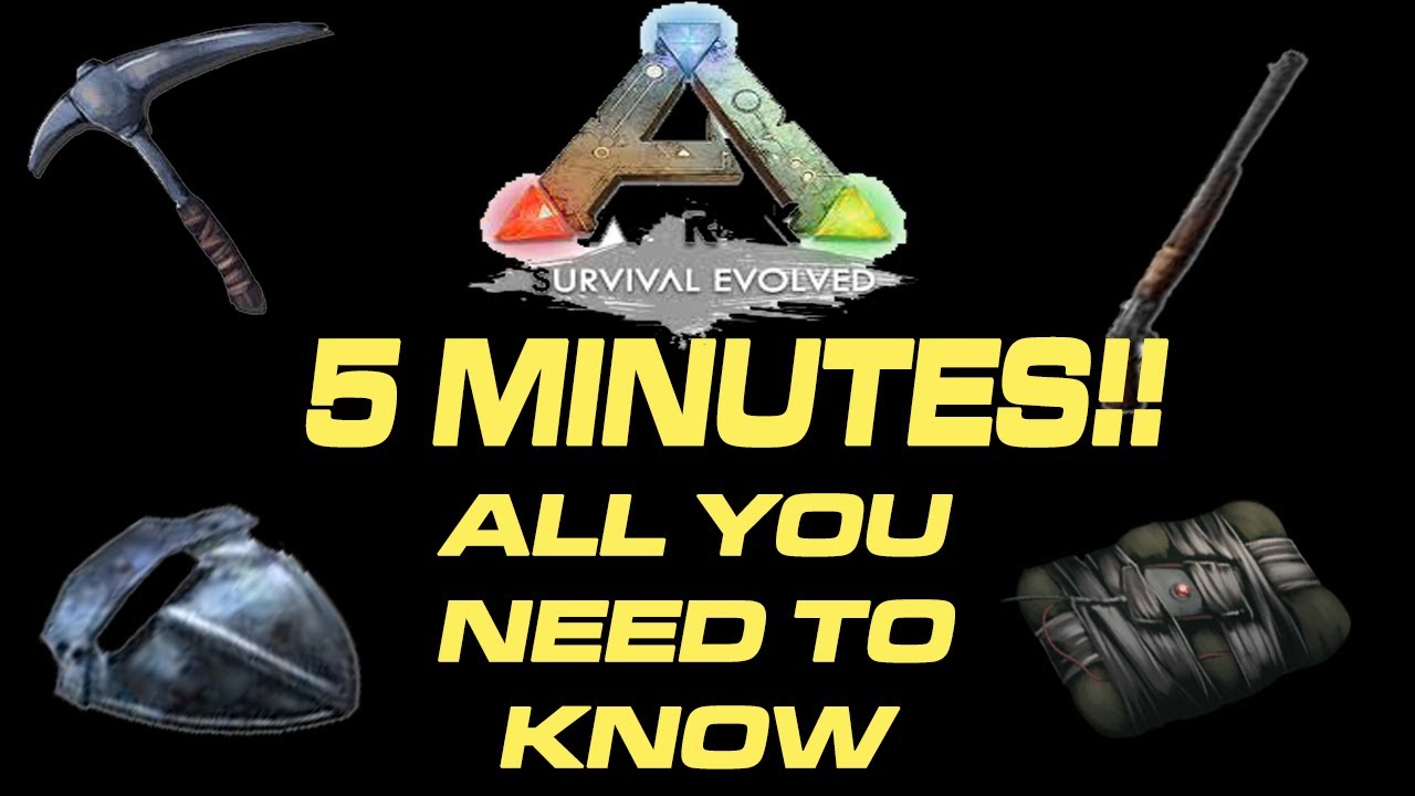 All Ark Survival Evolved WEAPONS/TOOLS Under 5 mins - YouTube